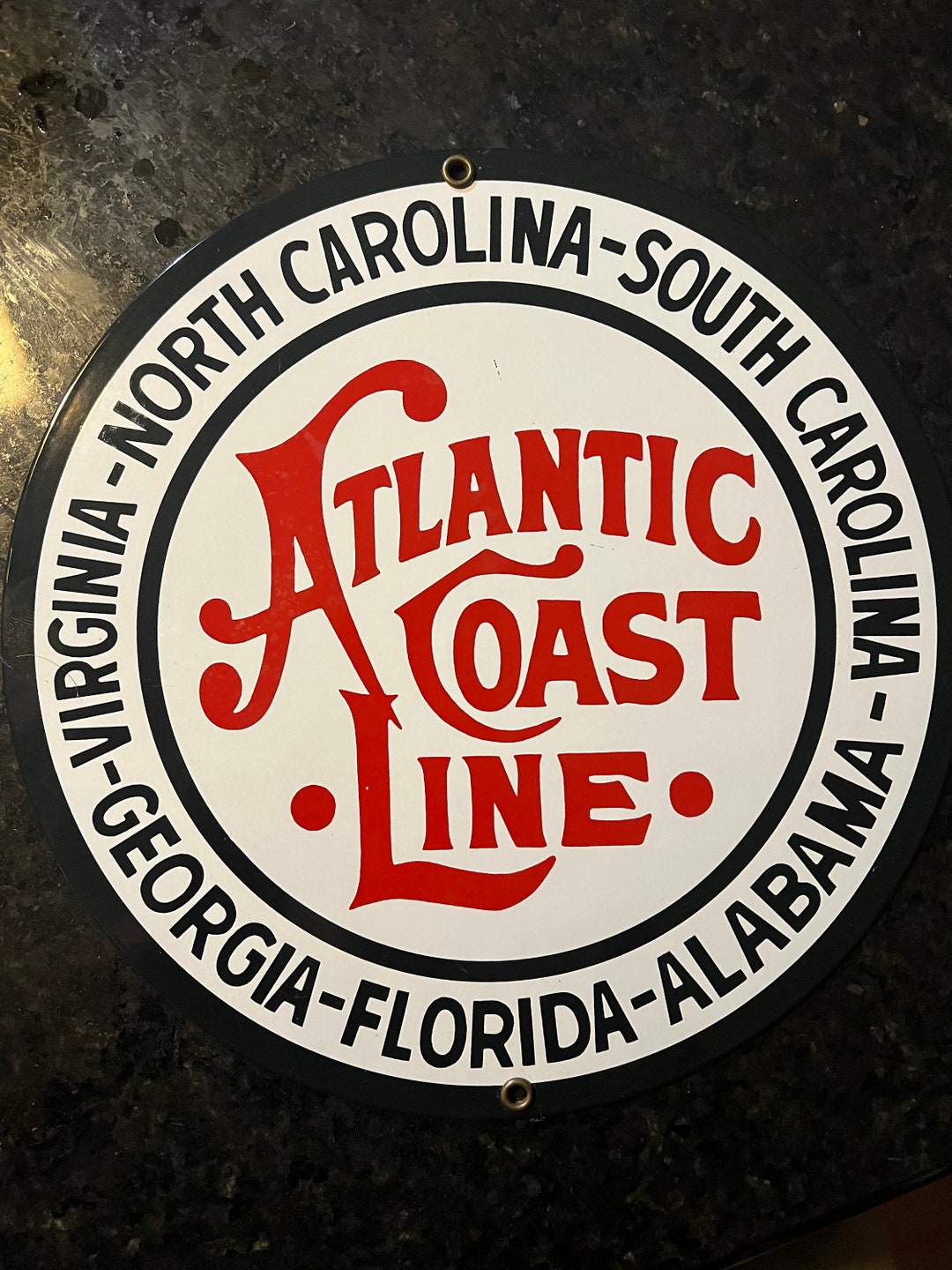 Vintage Atlantic Coast Line Sign - Etsy