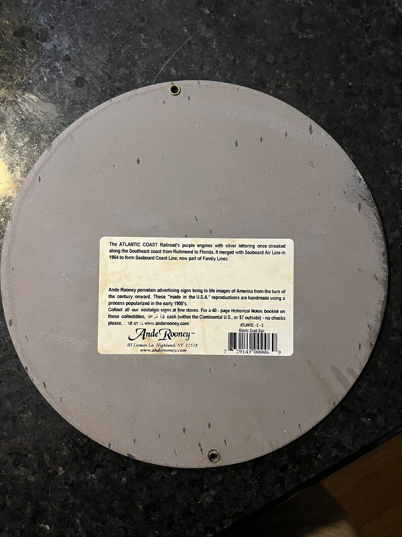 Vintage Atlantic Coast Line Sign - Etsy