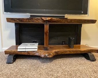 Live Edge 4 Ft Tv Stand - Etsy