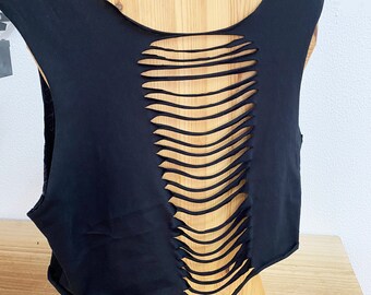 Slashed T Shirt - Etsy