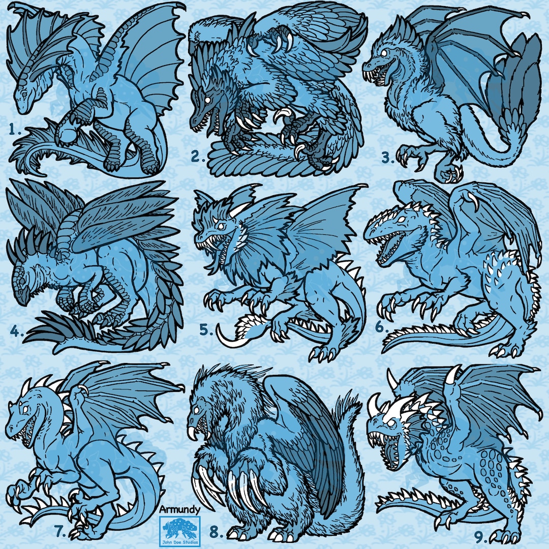 Mythical Dragons Custom Art, Base Edit, Part 2, Dinosaur Dragons, Kaiji ...
