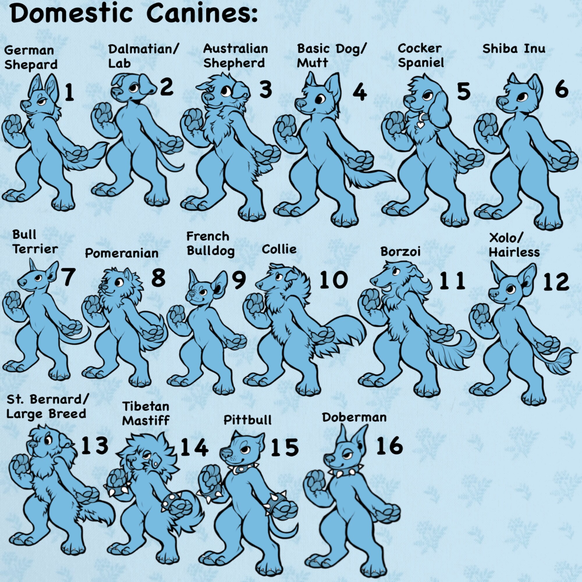 Fun Cartoony Animals, Custom Digital Art, Base Fill, YCH, Dog, Cat ...