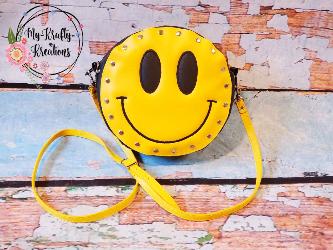Smiley Face Purse, Smiley Face Tote Bag, Happy Face Purse, Happy Face ...