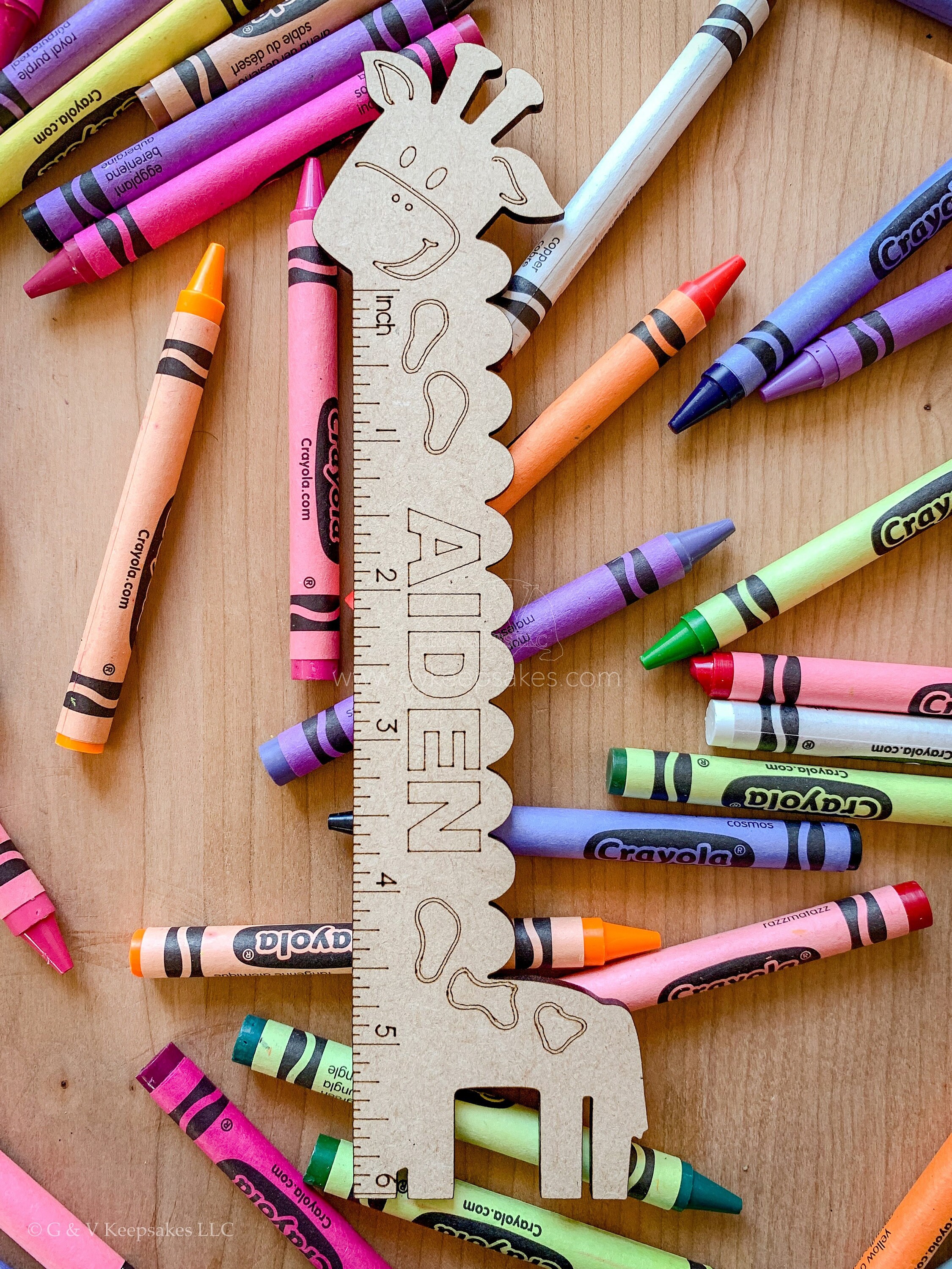 Animal 6 Inch Ruler With Name to Color in Sets - Etsy