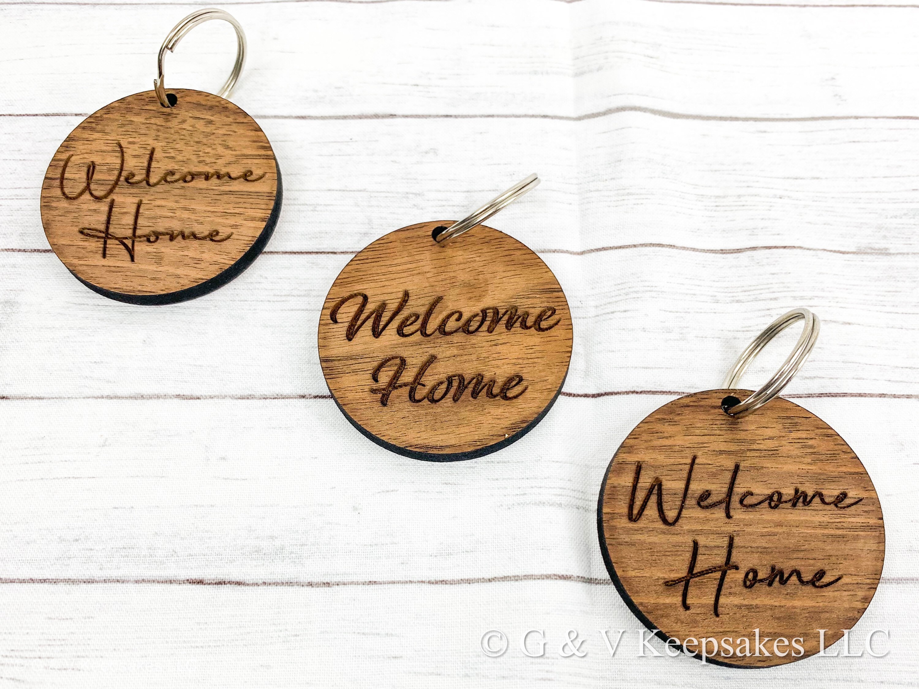 Welcome Home Wood Keychains | Realtor Keychains | Closing Gift ...