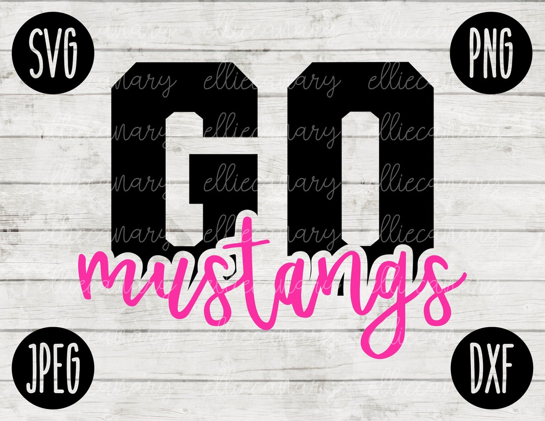 Go Mustangs SVG: Team Spirit Cut File (commercial Use) - Etsy