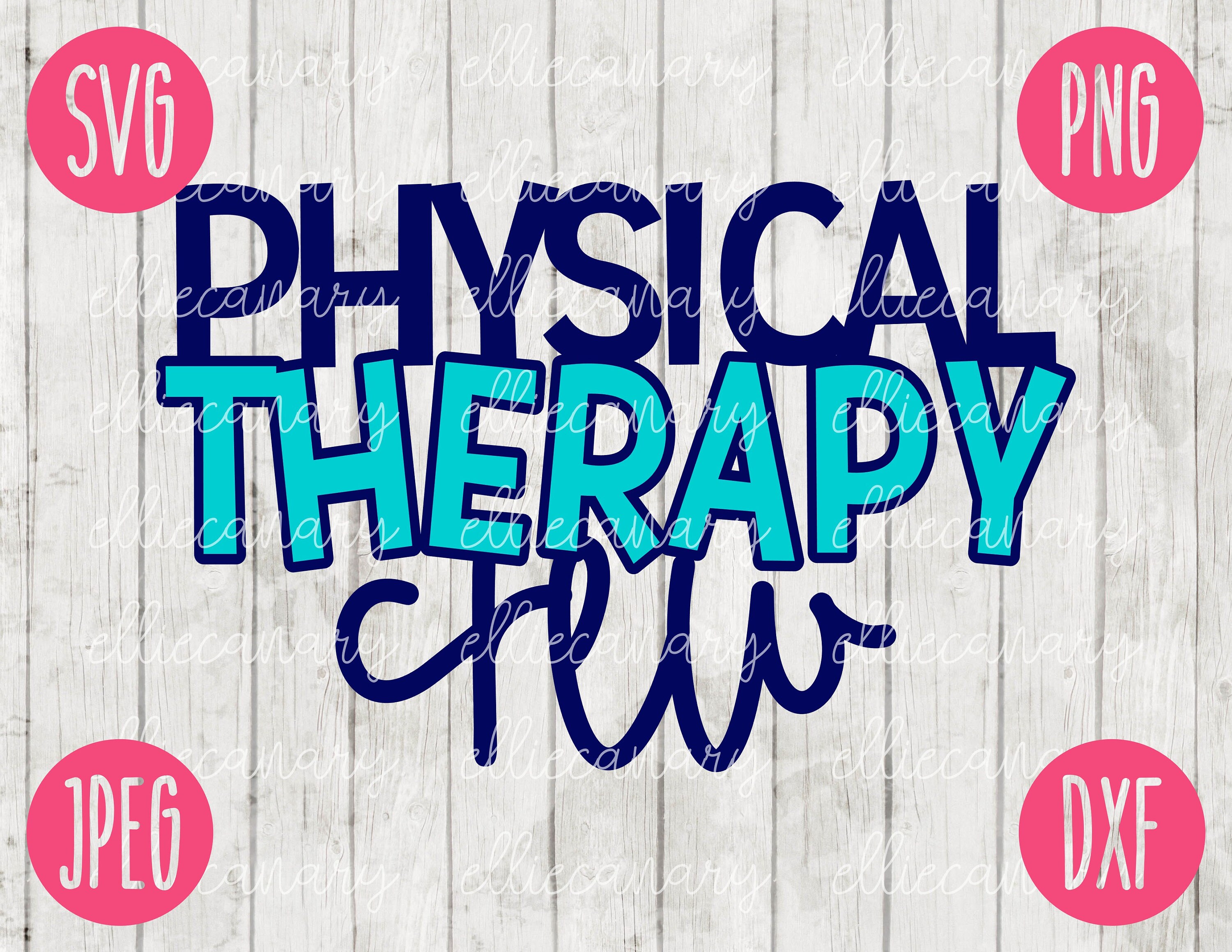 Back to School Physical Therapy Crew Svg Png Jpeg Dxf //cut | Etsy