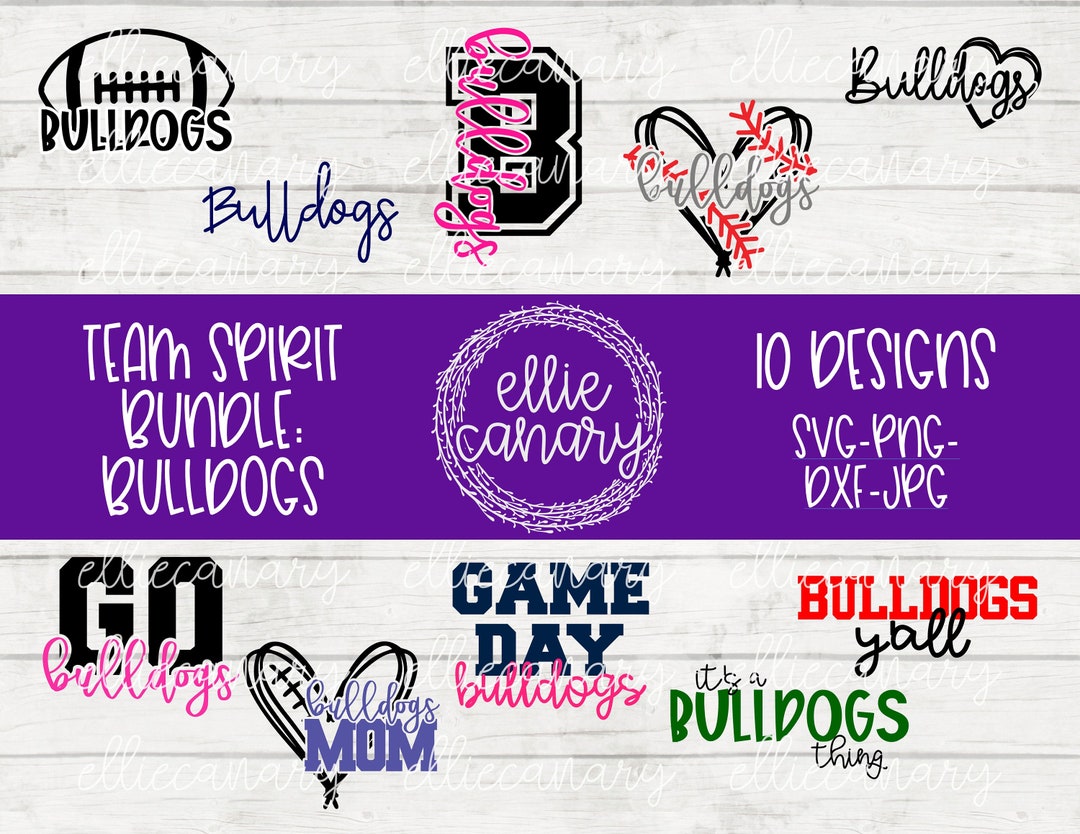 Bulldogs Sport SVG Bundle, Team Spirit Files (commercial Use) - Etsy