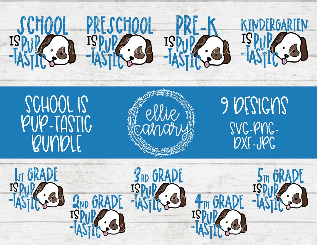Pup-tastic Back to School SVG Bundle: Puppy Dog Cut Files - Etsy