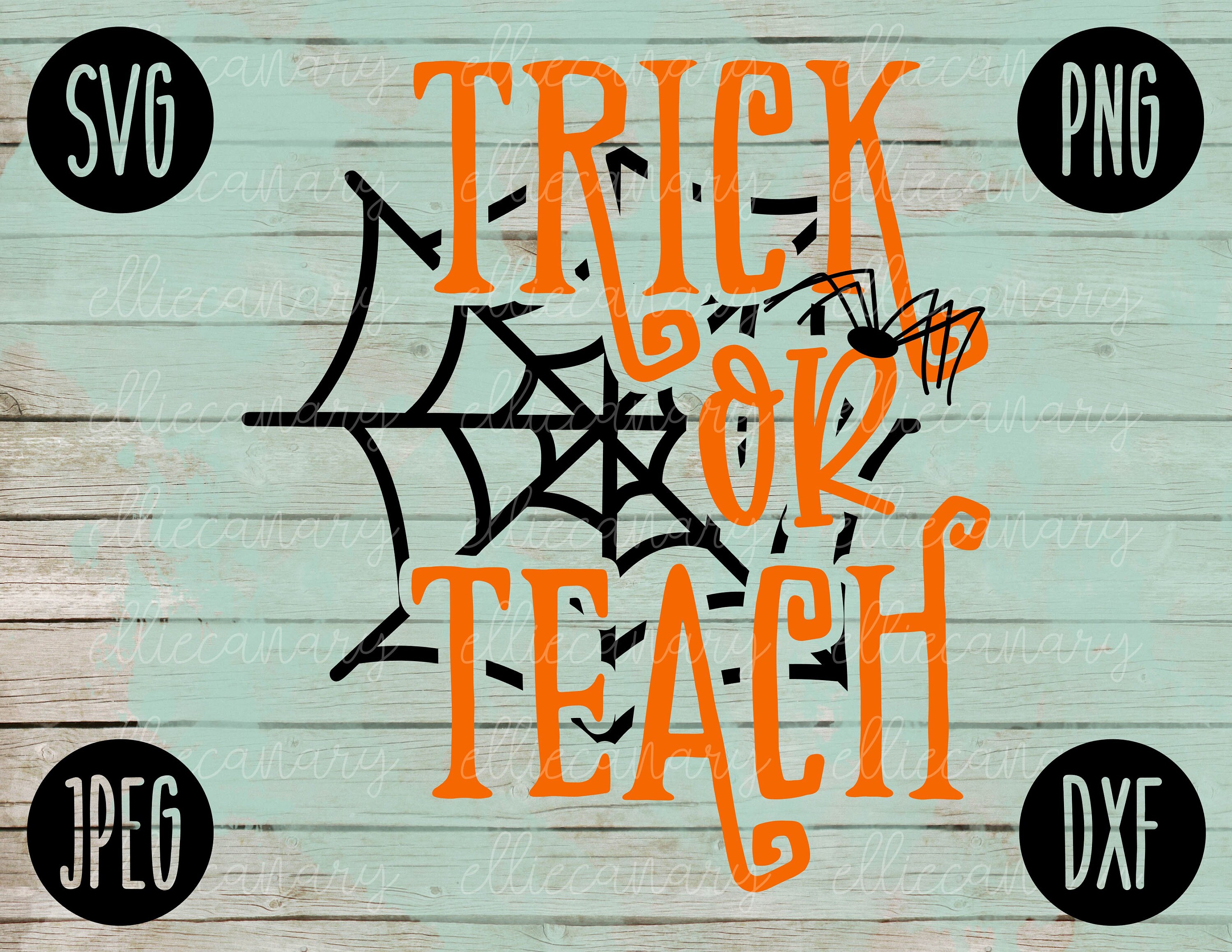 Funny Halloween SVG Trick or Teach svg png jpeg dxf / | Etsy