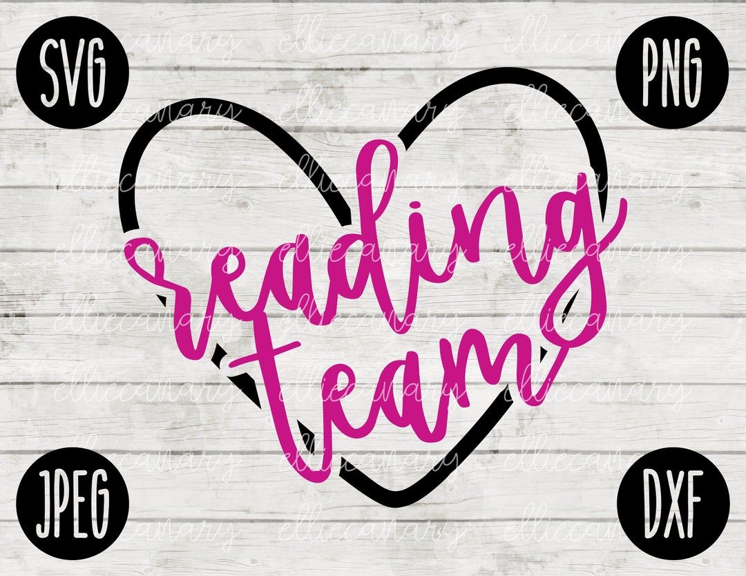 Reading Team SVG: Back to School Cut File (digital Download) - Etsy