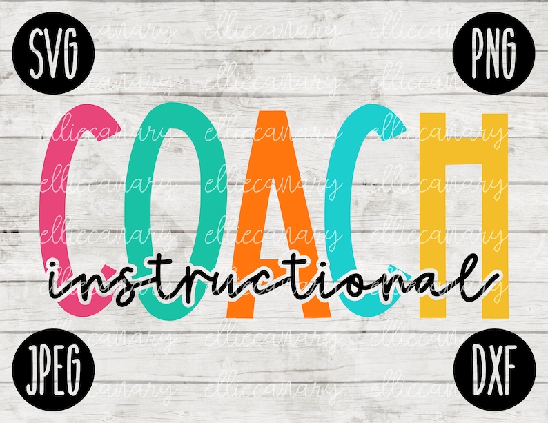 Instructional Coach SVG PNG: Rainbow Teacher Appreciation (cut File) - Etsy