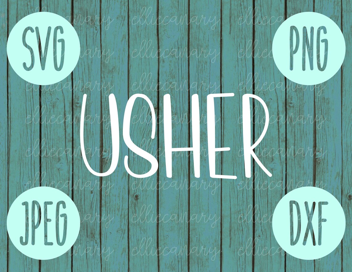 Wedding Usher Svg Png Jpeg Dxf // Cutting File // Commercial - Etsy