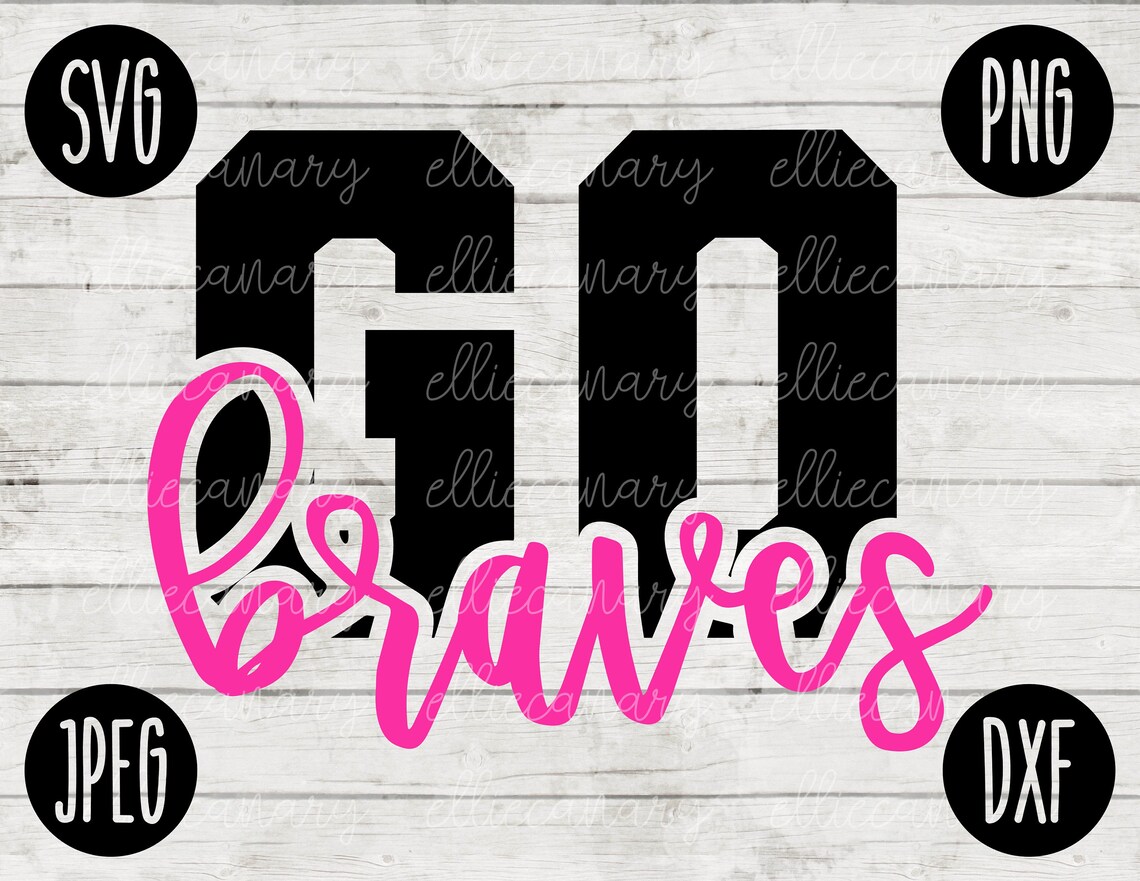 Team Spirit SVG Go Braves Sport Png Jpeg Dxf / Commercial Use - Etsy