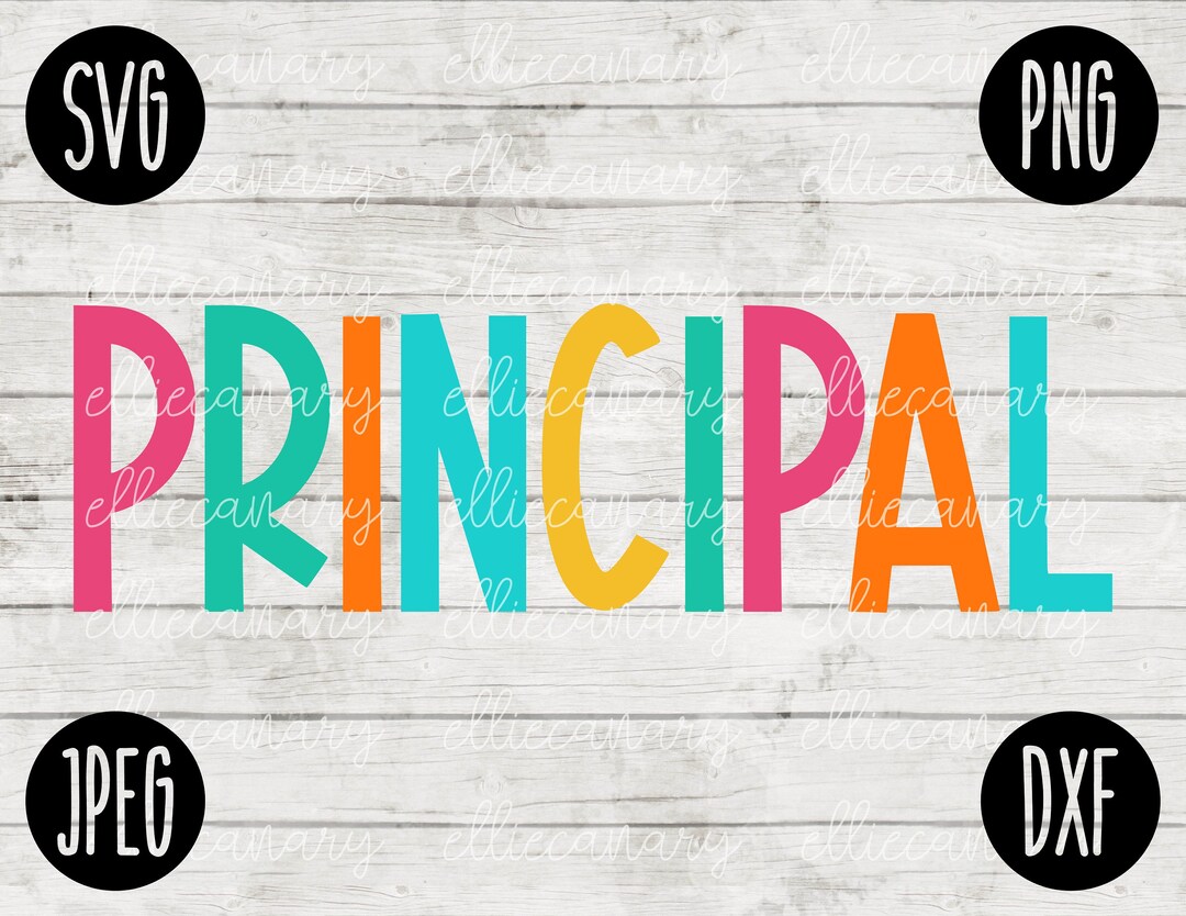 Back to School Principal Squad Svg Png Jpeg Dxf // Cut File // Small ...