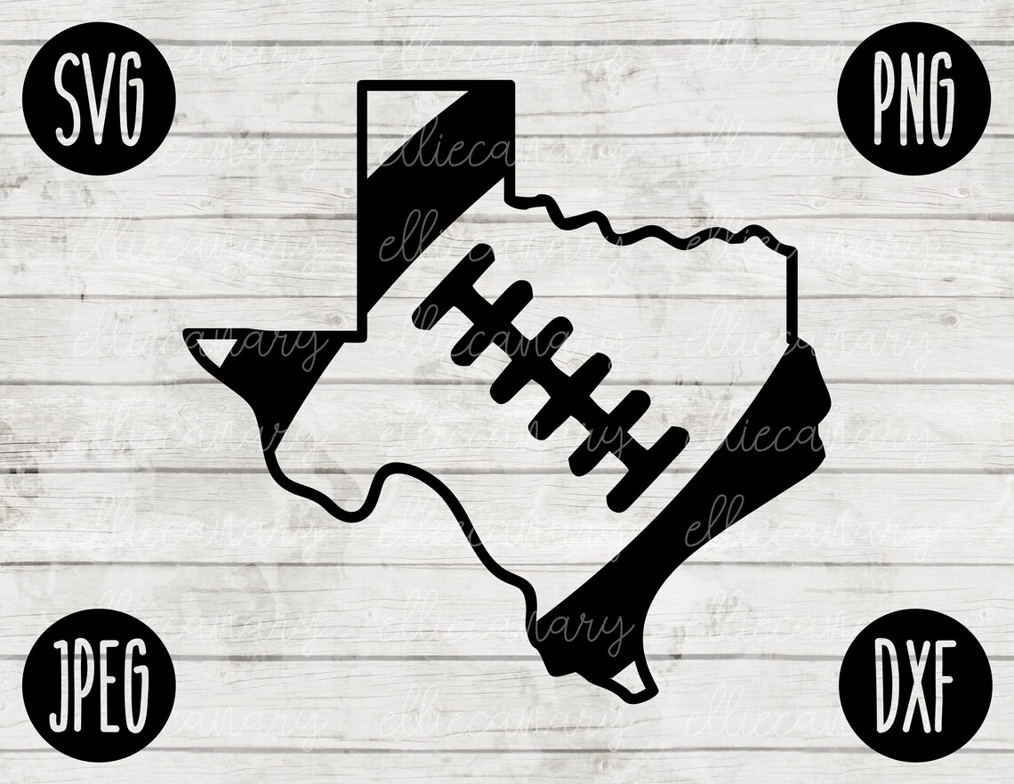 Football State SVG Texas Outline Game Day Svg Png Jpeg Dxf / | Etsy