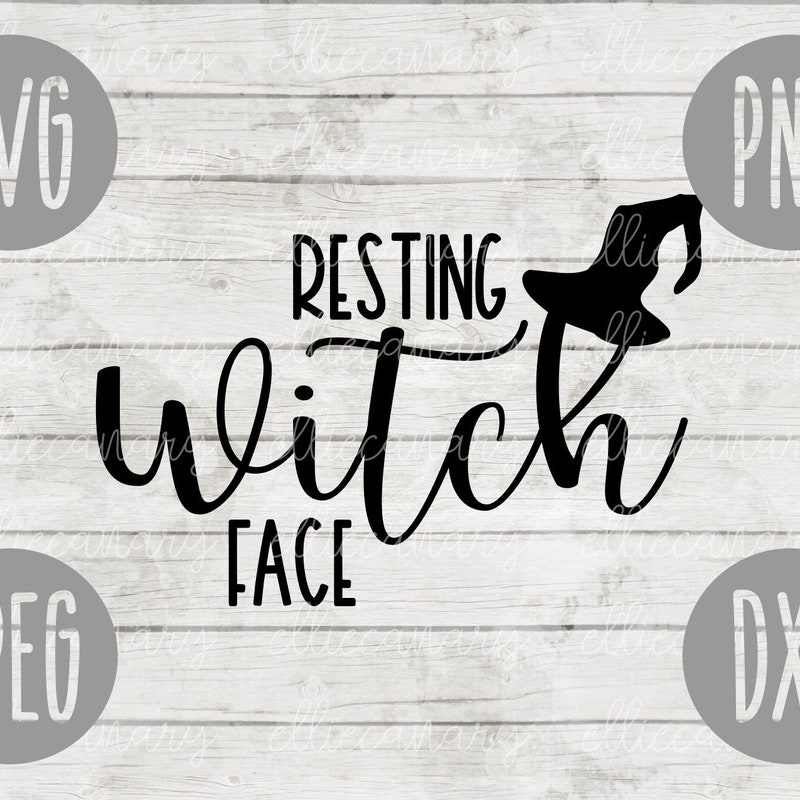 Resting Witch Face Svg - Etsy