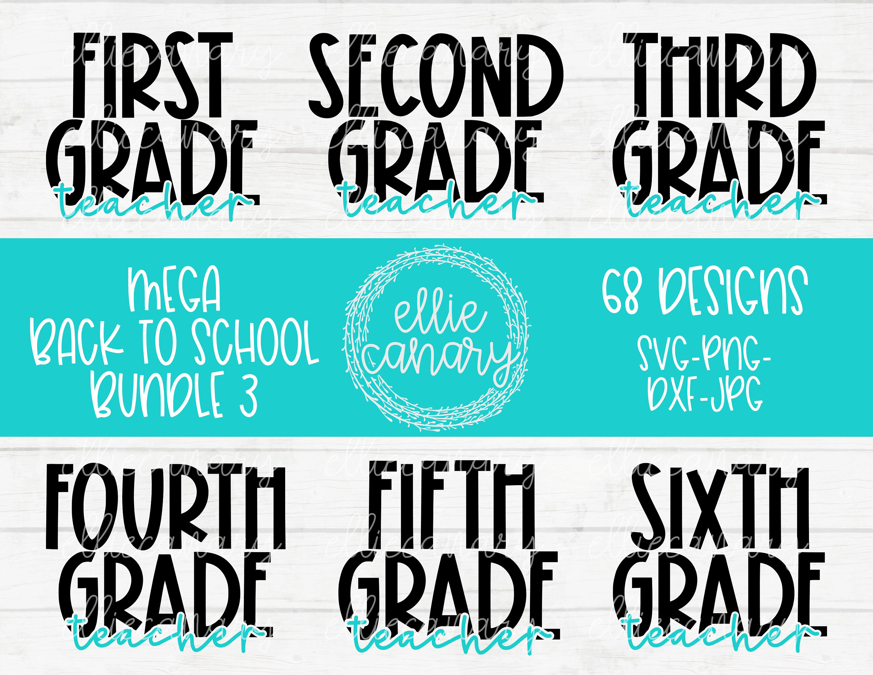 Visual Arts Mega Back to School Bundle // 68 Designs svg png jpeg dxf ...