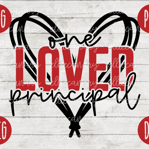 Valentine SVG One Loved Principal Svg Png Jpeg Dxf / - Etsy
