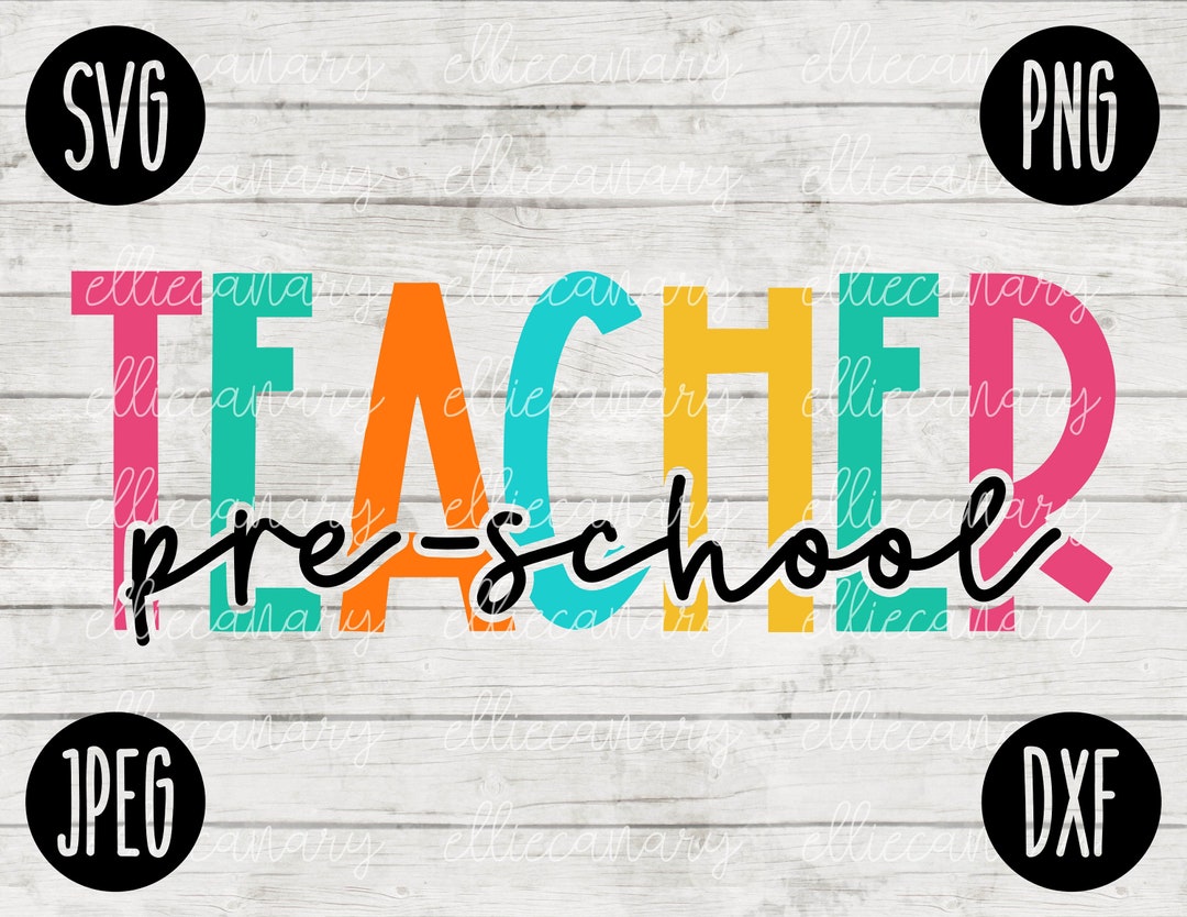 Back to School Preschool Teacher Squad Svg Png Jpeg Dxf // Cut File ...