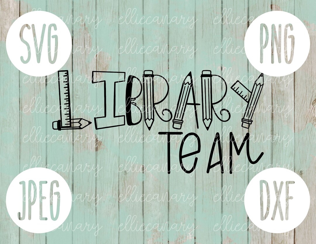 Library Squad Svg Png Jpeg Dxf //cutting File // Commercial Use // SVG ...