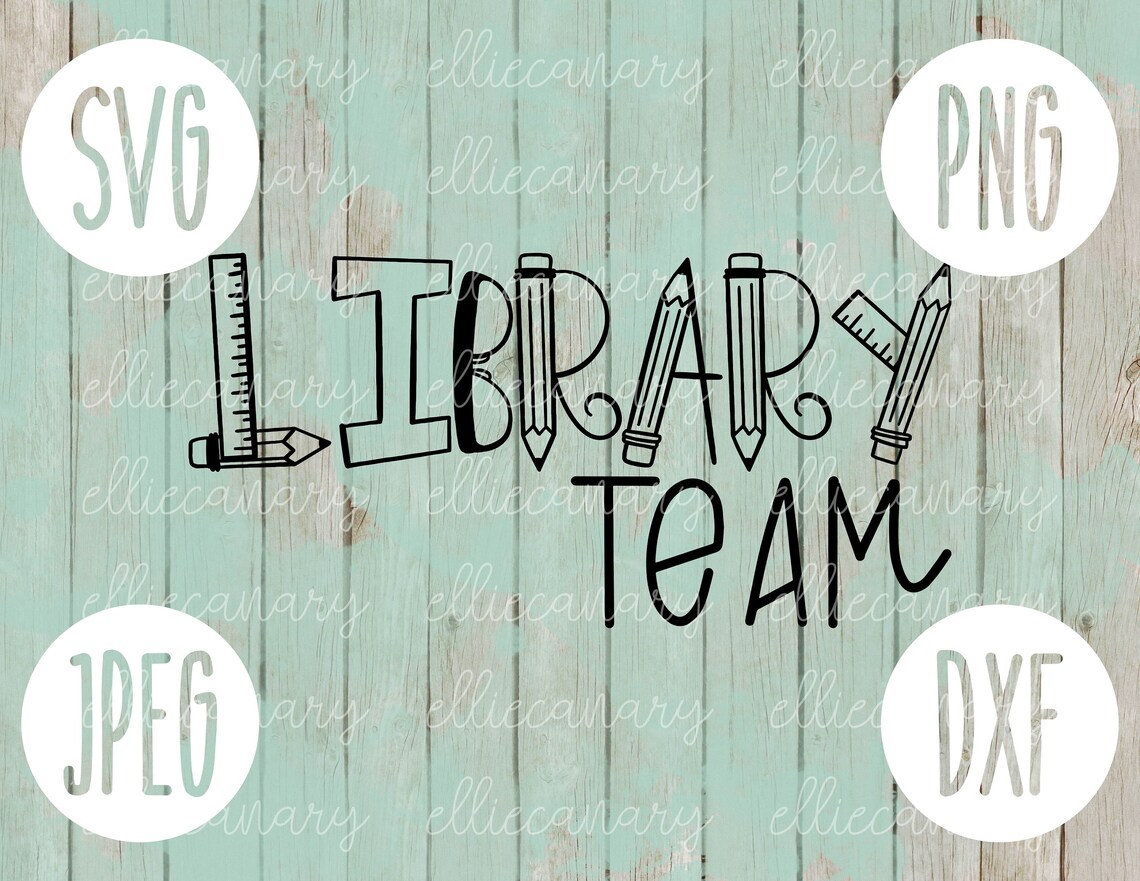 Library Squad Svg Png Jpeg Dxf //cutting File // Commercial - Etsy