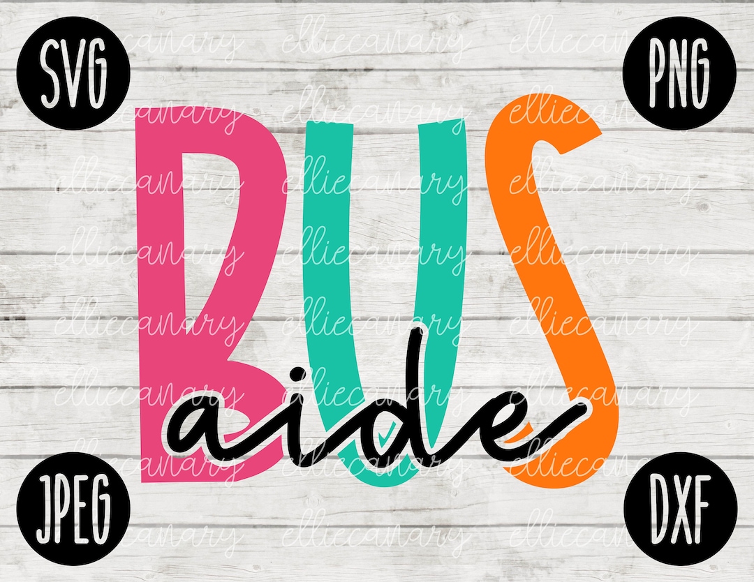 Back to School Bus Driver Aide Squad Svg Png Jpeg Dxf //cut File ...