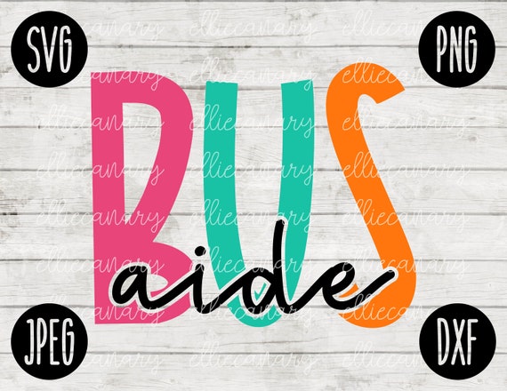 Back to School Bus Driver Aide Squad svg png jpeg dxf //cut | Etsy
