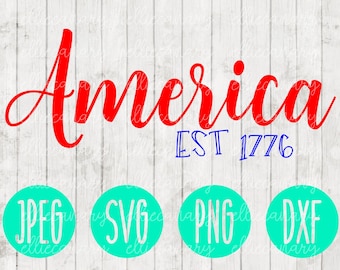 USA 1776 SVG Dxf EPS Png Jpg Htv Cricut Explore - Etsy