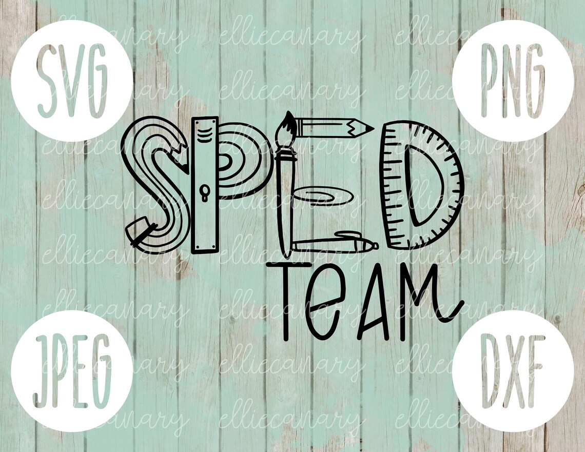 SPED Team Svg Png Jpeg Dxf //cutting File // Commercial Use // - Etsy