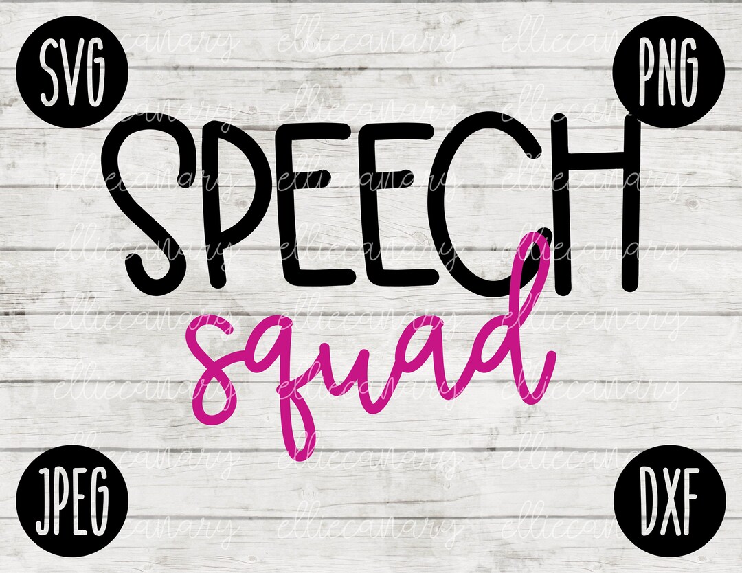 Speech Squad Svg Png Jpeg Dxf //cutting File // Commercial Use // SVG ...