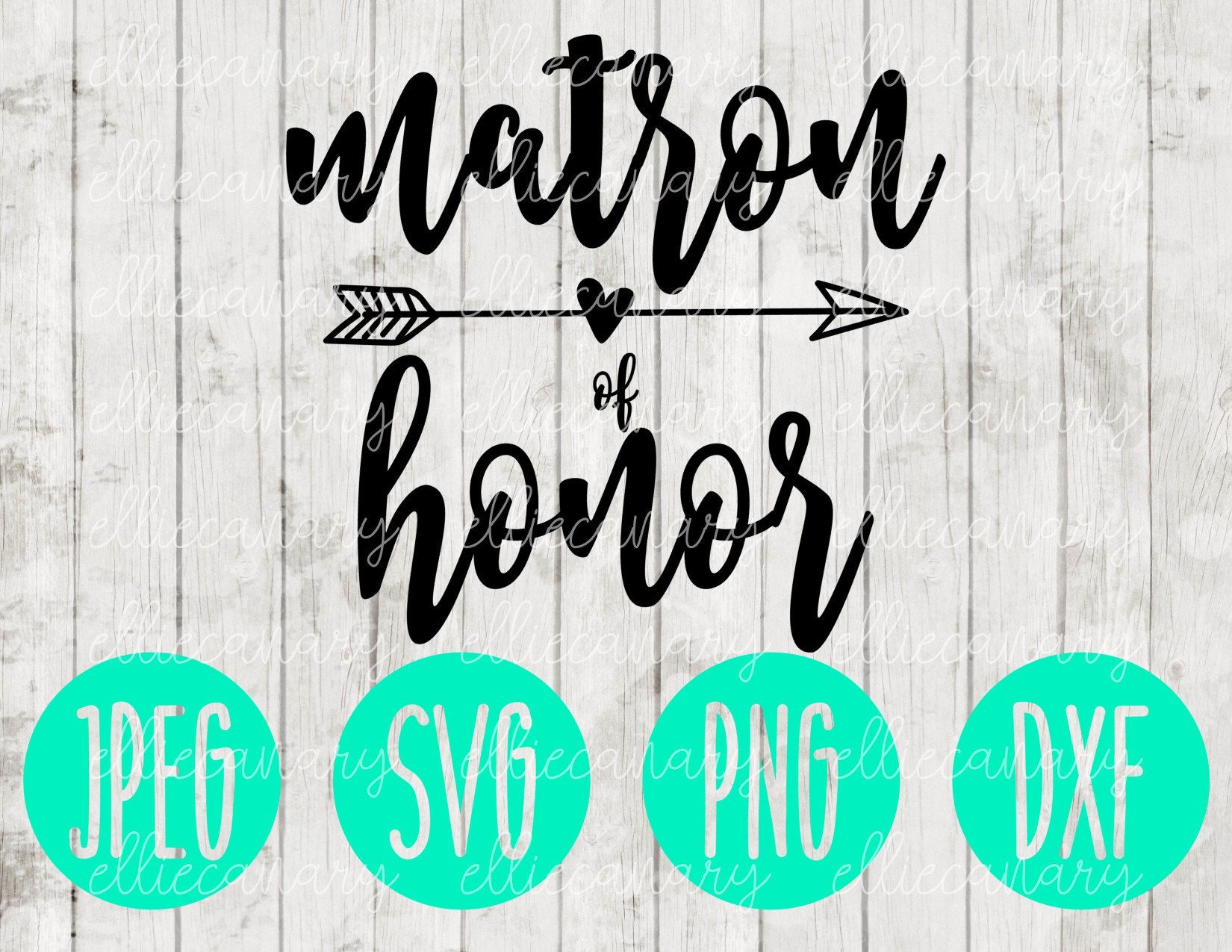 Matron of Honor svg png jpeg dxf // Bridesmaid cutting file // | Etsy