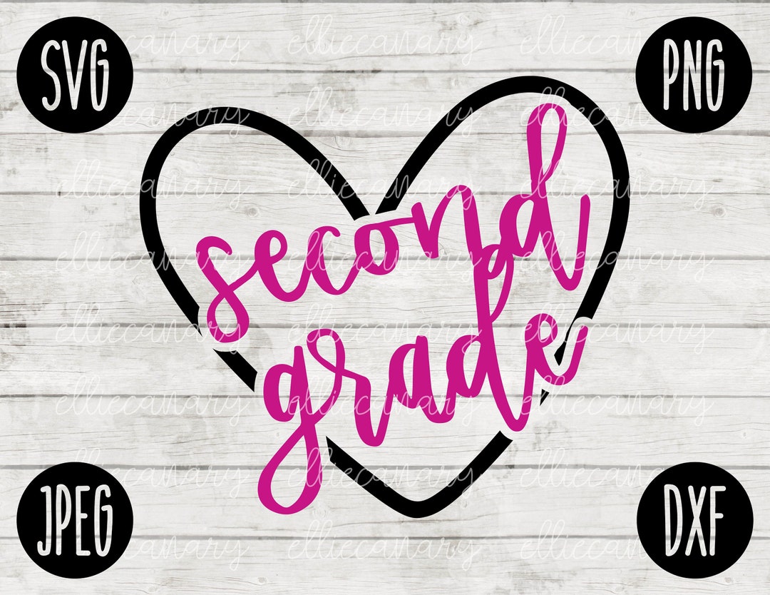 Back to School Second Grade Squad Svg Png Jpeg Dxf //cut File ...
