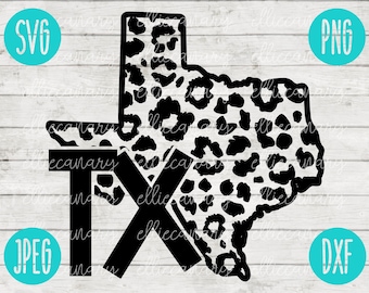 Texas Map Leopard Print Svg | DIGITAL DOWNLOAD ONLY | Animal Print ...