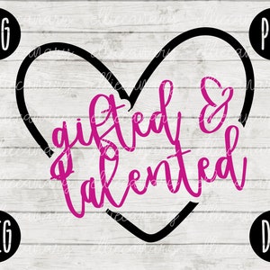Back to School SVG Gifted and Talented Teacher Svg Png Jpeg - Etsy