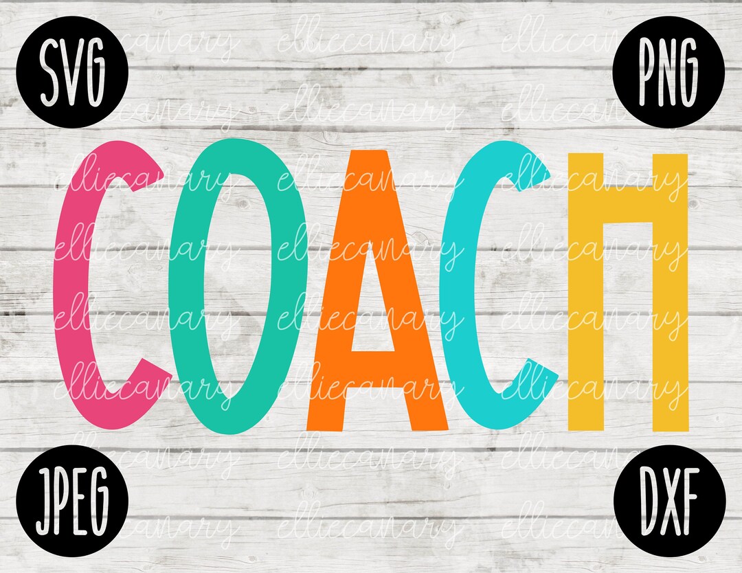 Coach Squad SVG: Rainbow Teacher Appreciation Cut File - Etsy