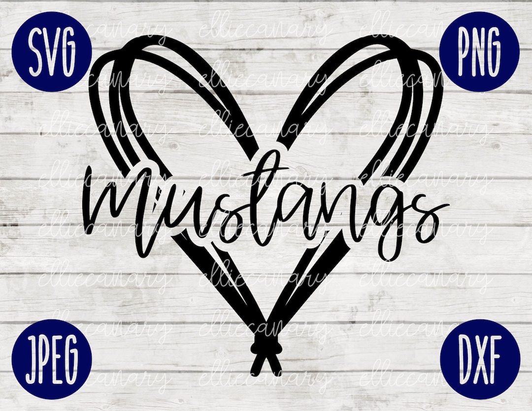 Mustangs Team Spirit (svg, Png, Jpeg, Dxf) (digital Files) - Etsy UK
