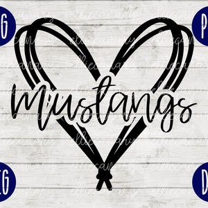 Team Spirit SVG Mustangs Pride Game Sport Svg Png Jpeg Dxf / - Etsy