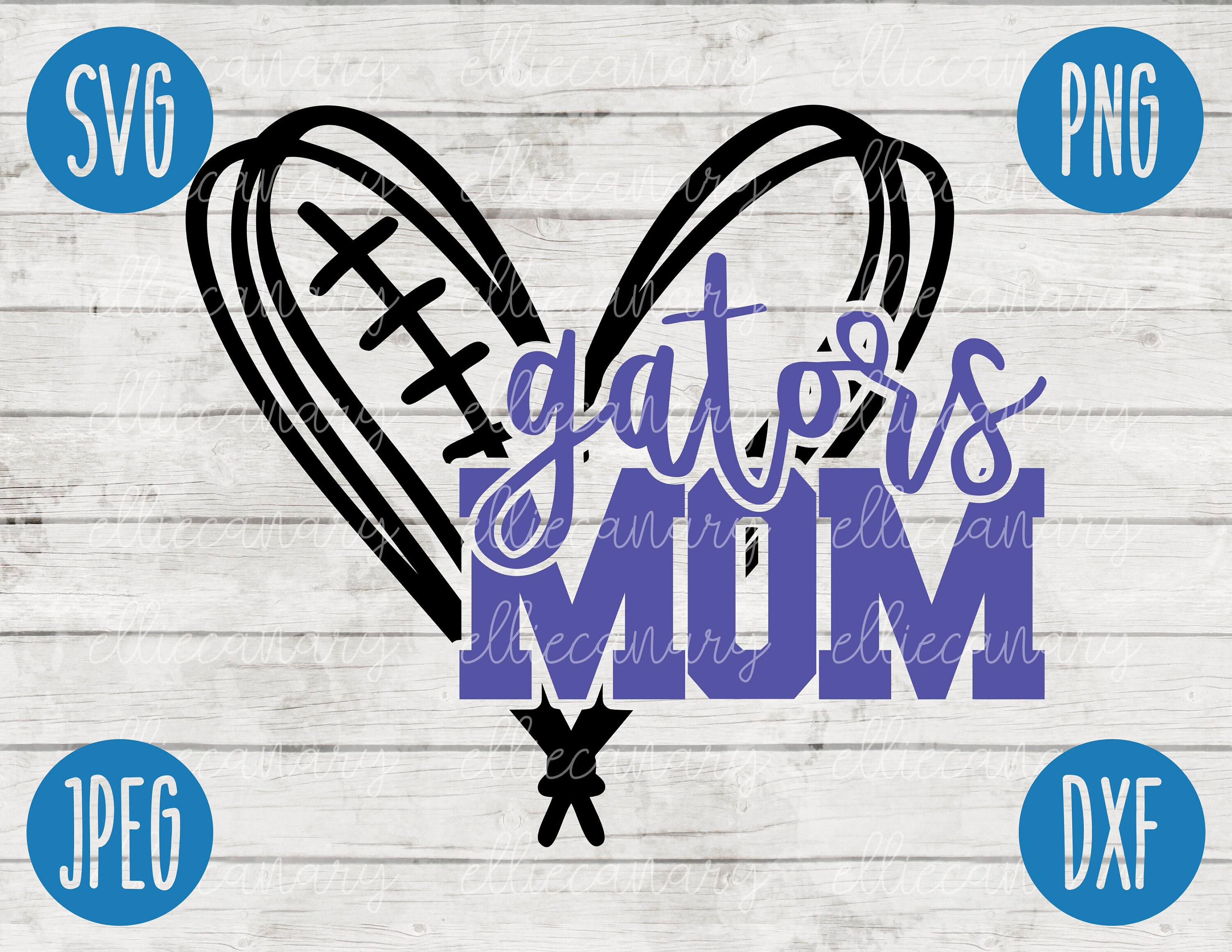 Gators Mom Football SVG Team Spirit Heart Sport Png Jpeg Dxf / - Etsy UK
