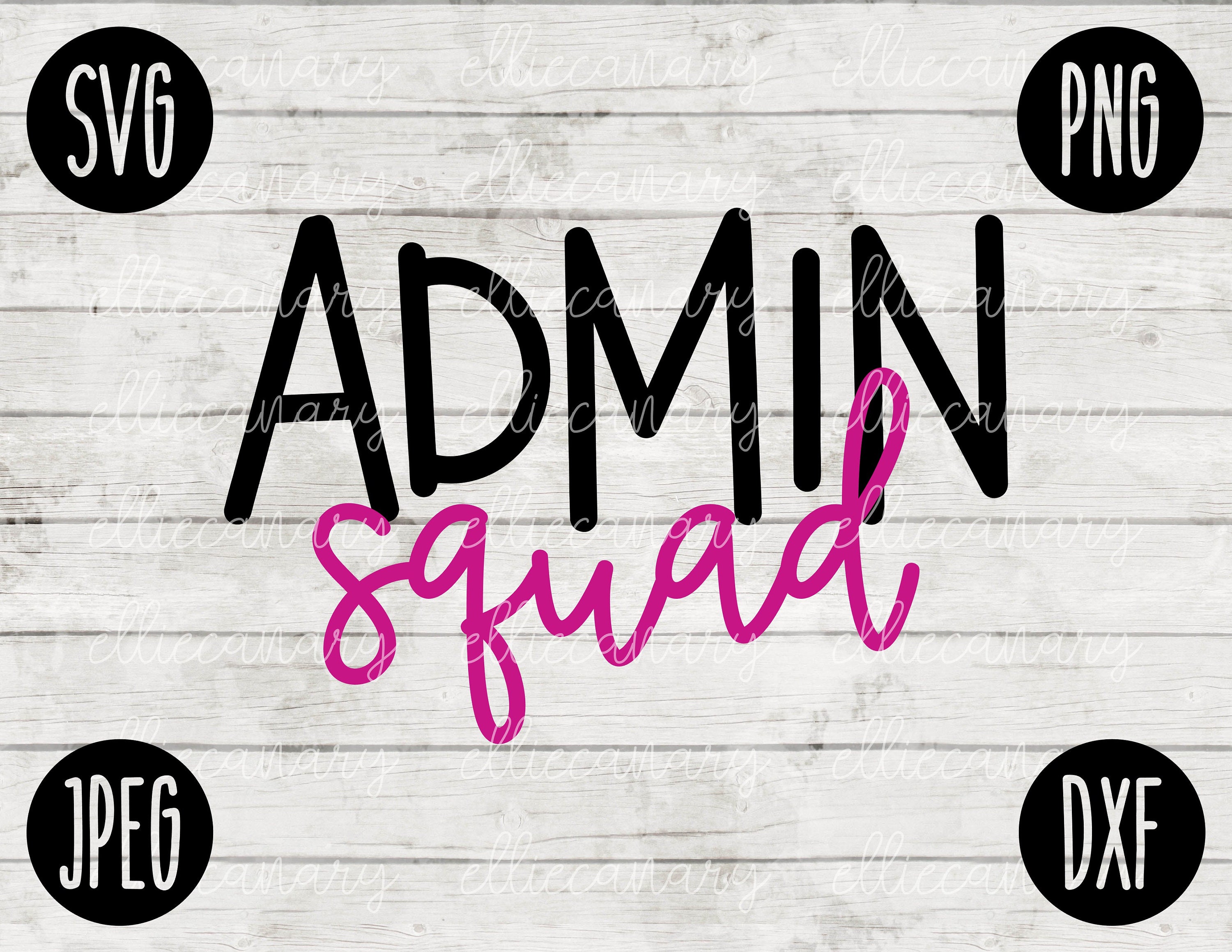 Back to School Admin Squad Svg Png Jpeg Dxf //cut File // - Etsy UK
