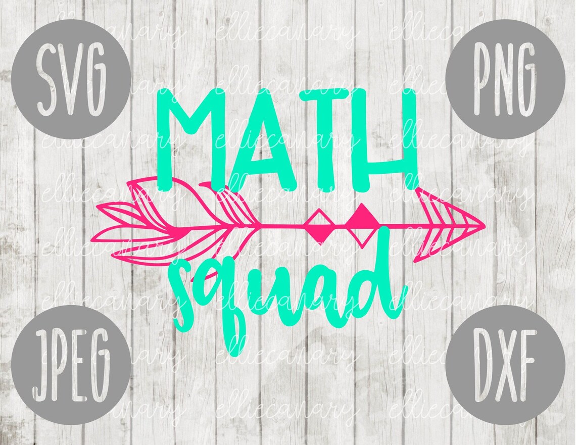 Math Squad Svg Png Jpeg Dxf //cutting File // Commercial Use | Etsy