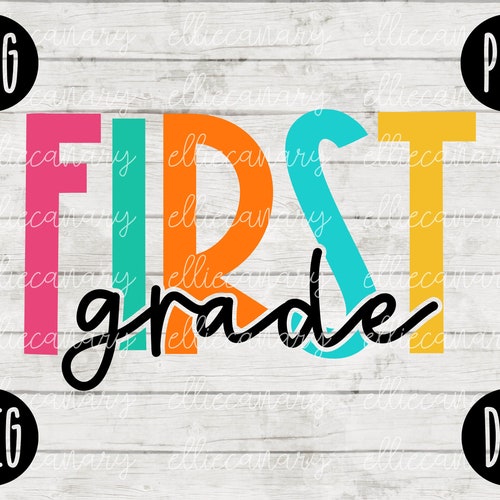 Back to School First Grade Squad Svg Png Jpeg Dxf //cut File - Etsy