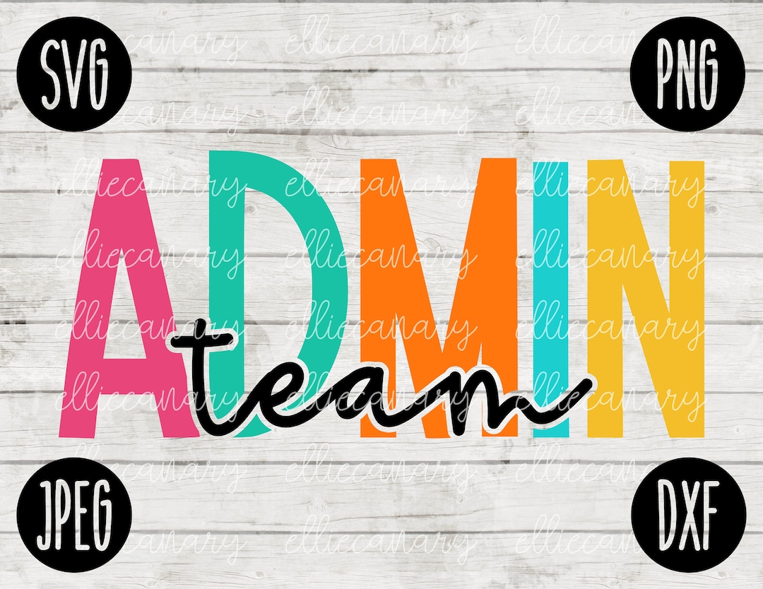 Admin Team Squad SVG PNG: Teacher Appreciation Cut File - Etsy UK