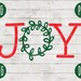 Christmas SVG Joy Wreath Svg Png Jpeg Dxf / Silhouette Cricut - Etsy