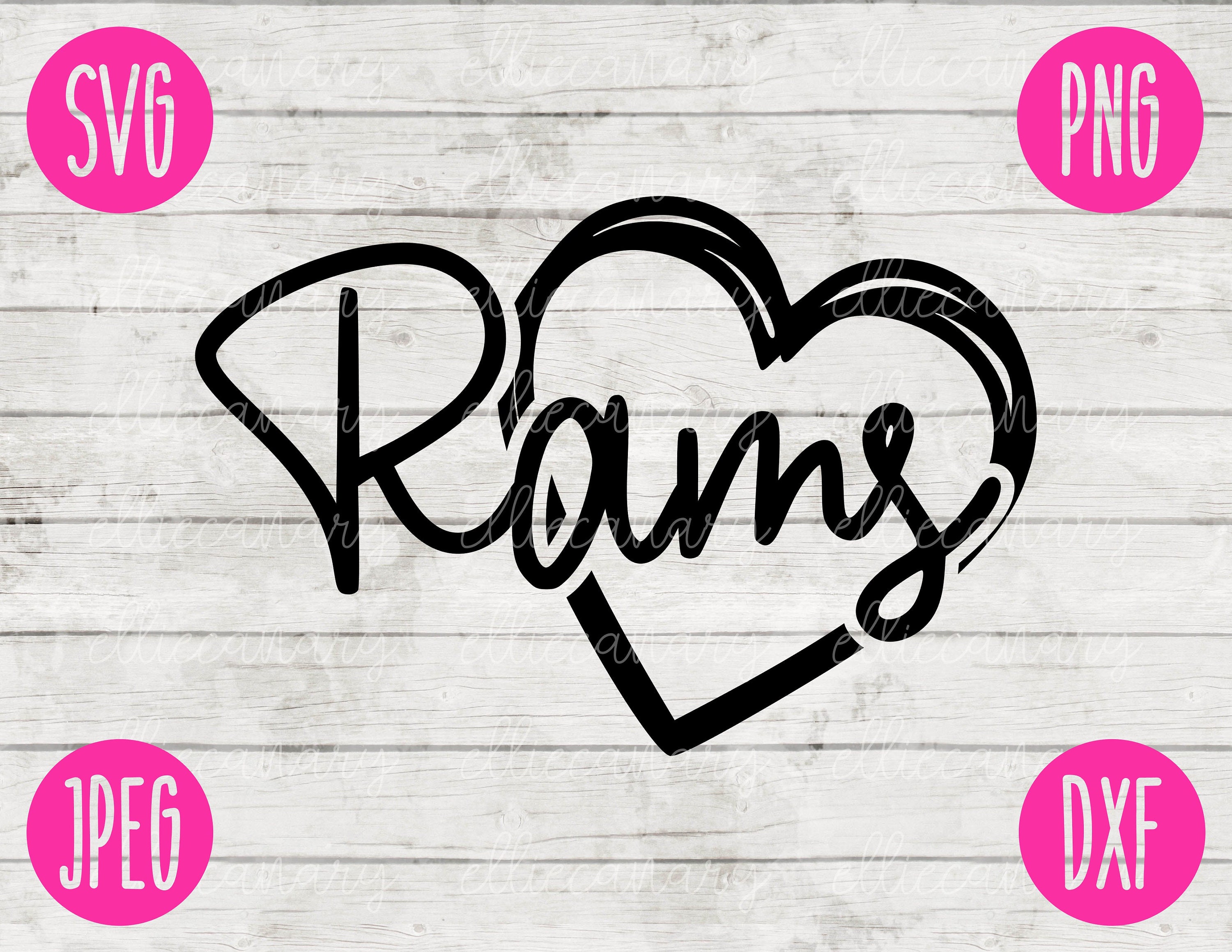 Team Spirit SVG Rams Heart Sport Png Jpeg Dxf / Commercial Use - Etsy