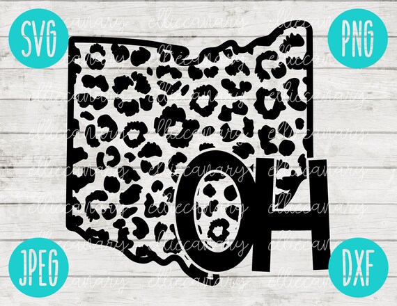 Ohio OH SVG State Leopard Cheetah Print Svg Png Jpeg Dxf Small - Etsy
