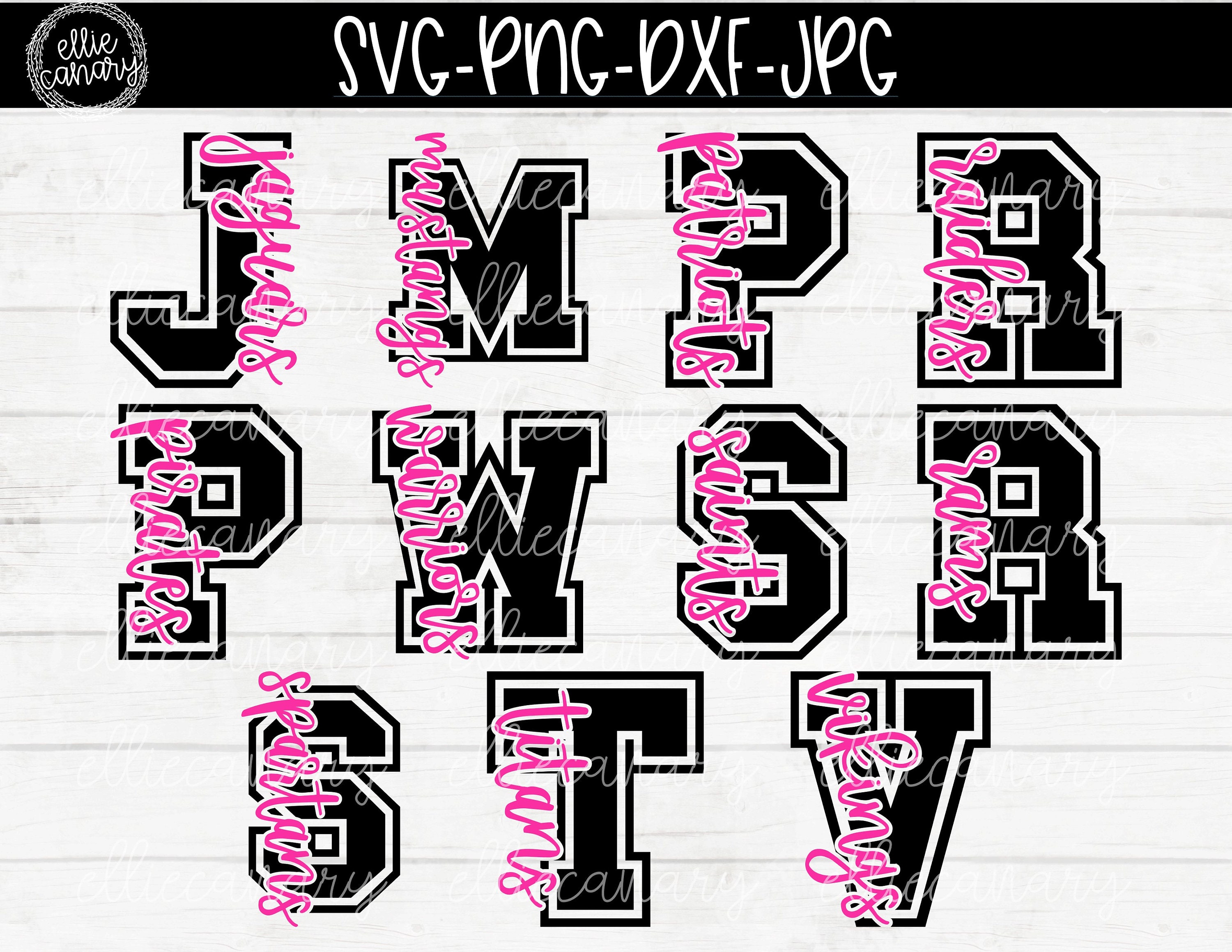 Team Spirit Mascot Bundle 11 // 34 Designs // SVG Png Jpeg Dxf / Vinyl ...