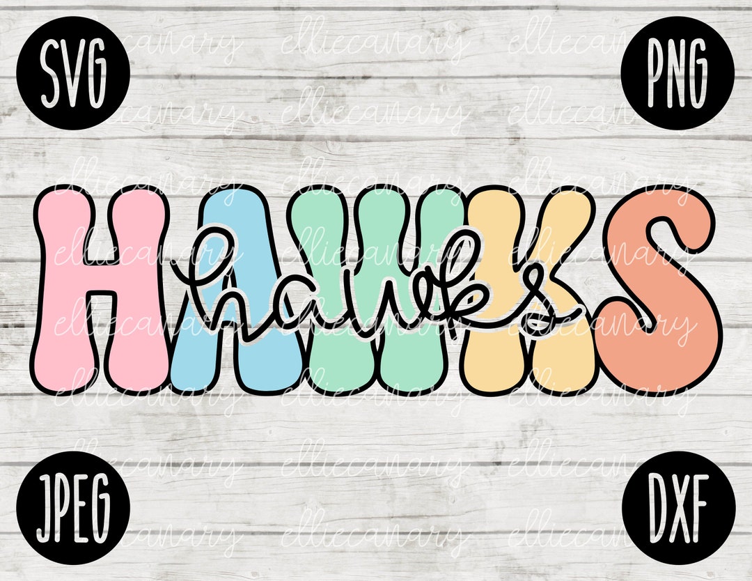 Hawks Mascot SVG School Spirit Teacher Team Svg Png Jpeg Dxf Vinyl Cut ...