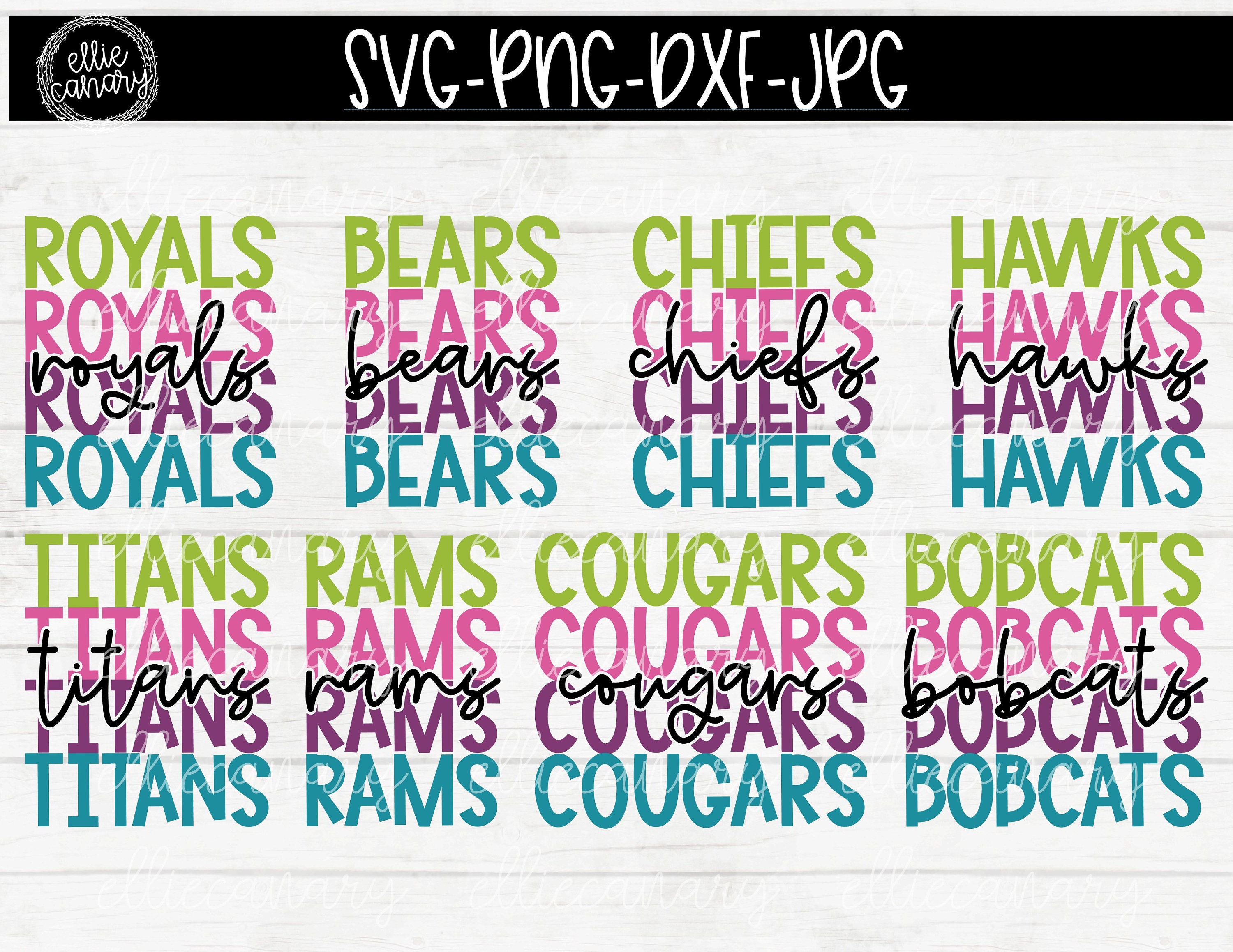 Team Mascot SVG Bundle: School Spirit Cut Files (29 Designs) - Etsy