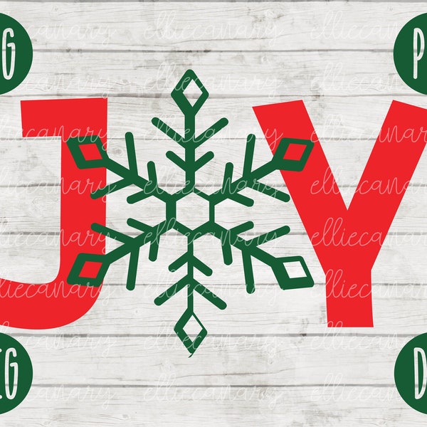 Joy Snowflake Svg - Etsy